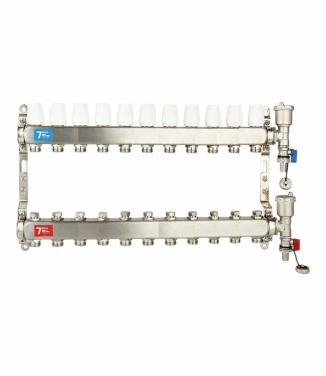 Коллекторная группа для отопления VIEIR без кранов 11 выхода