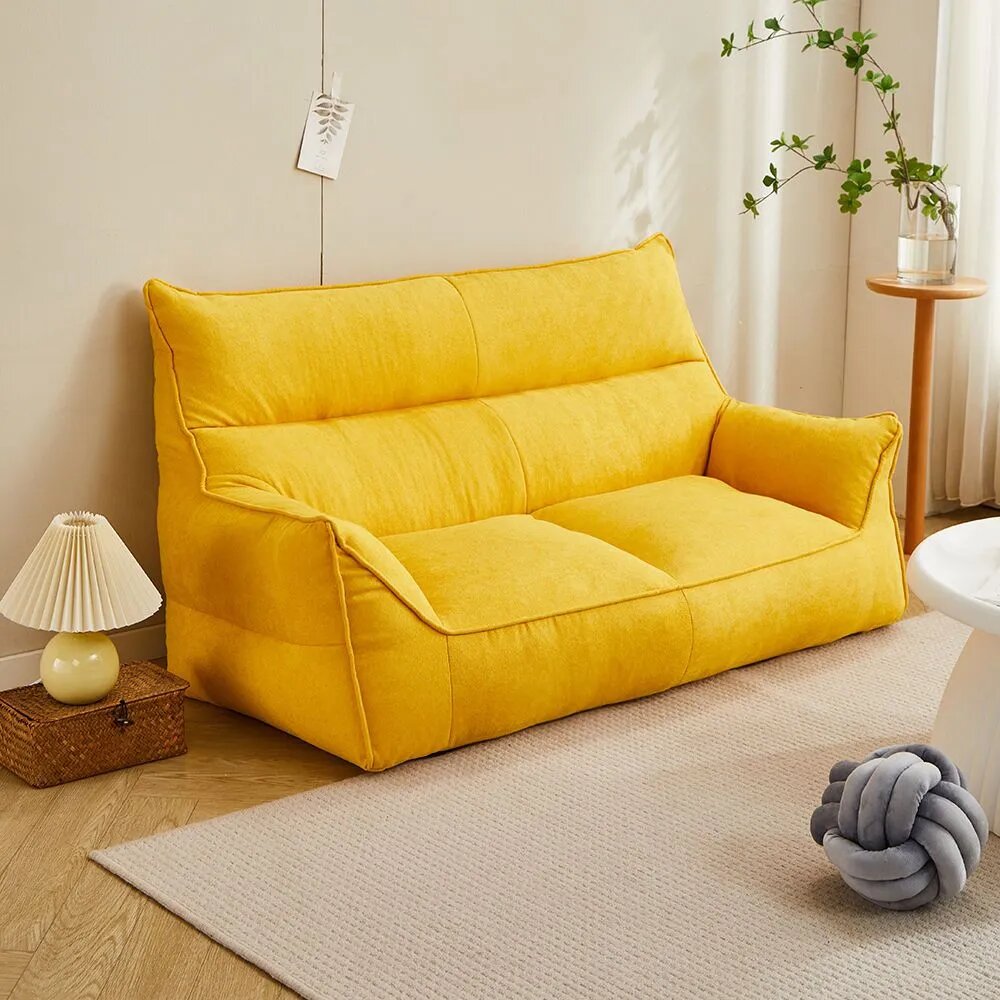 Кушетка диван раскладной, диван-кровать,115см 130х60х75 см, желтый