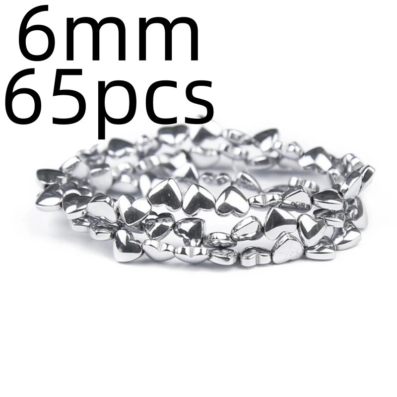 Бусины из гематита JHNBY Серебряный, Cross-hole Arc heatr