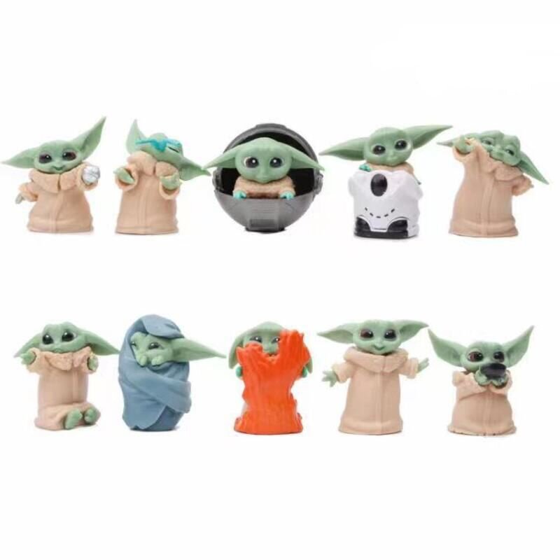 Миниатюрные фигурки милого бэби йоды коллекционная серия 10 штук