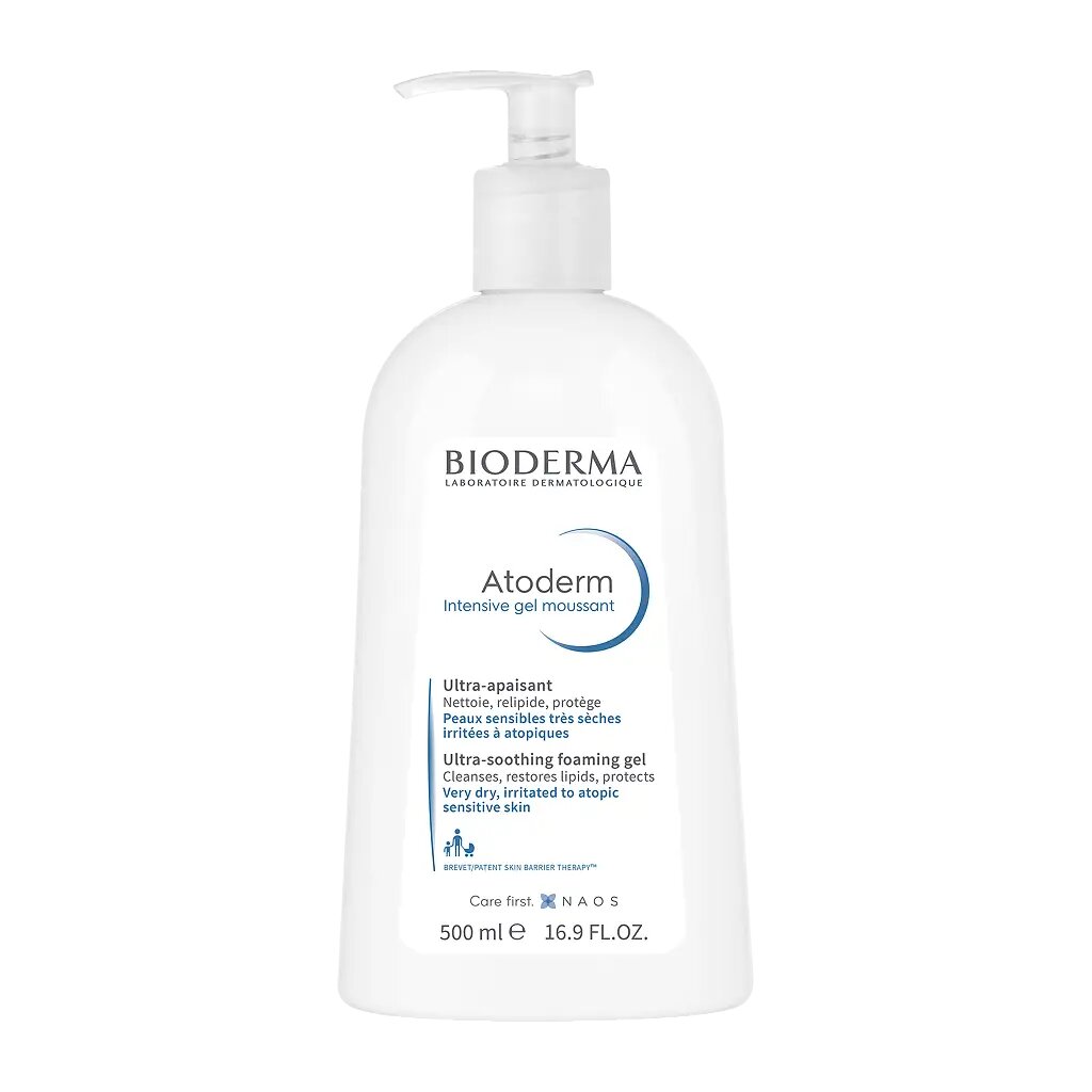 Bioderma Atoderm Успокаивающий Гель-мусс Интенсив для сухой раздраженной и атопичной кожи лица и тела 500 мл 1 шт