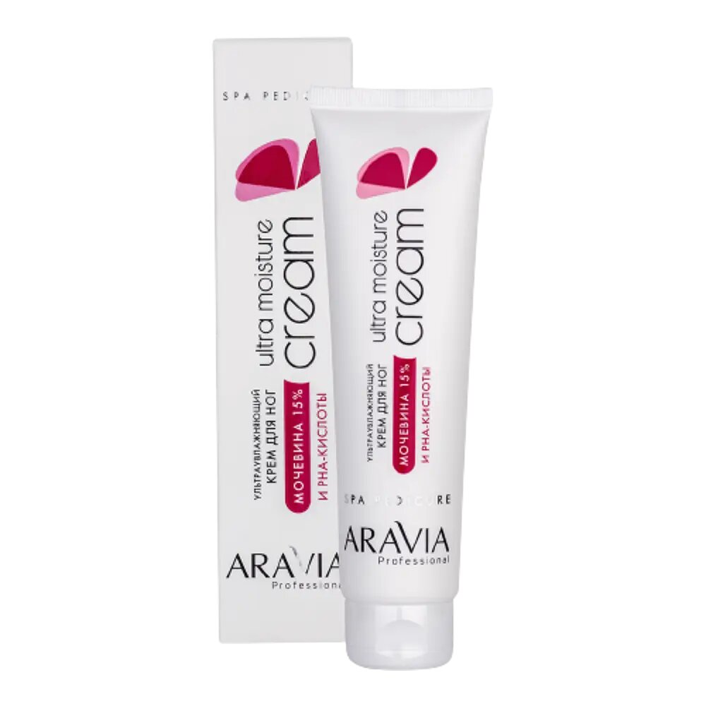 Aravia Professional Крем для ног ультраувлажняющий с мочевиной 15% и PHA-кислотами Ultra Moisture Cream 100 мл 1 шт