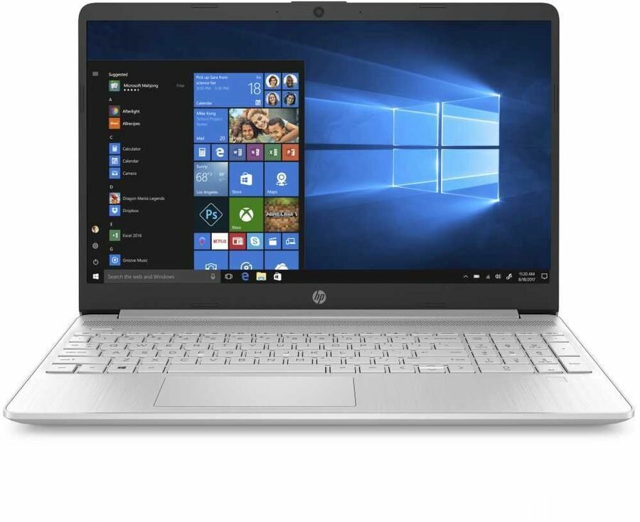 15,6" Ноутбук HP 15S-EQ2046UR (4L5T9EA) серебристый - 1920x1080, IPS, AMD Ryzen 5 5500U, ядра: 6 x 2,1 ГГц, 16 ГБ, SSD 256 ГБ, AMD Radeon, Windows 10 Home