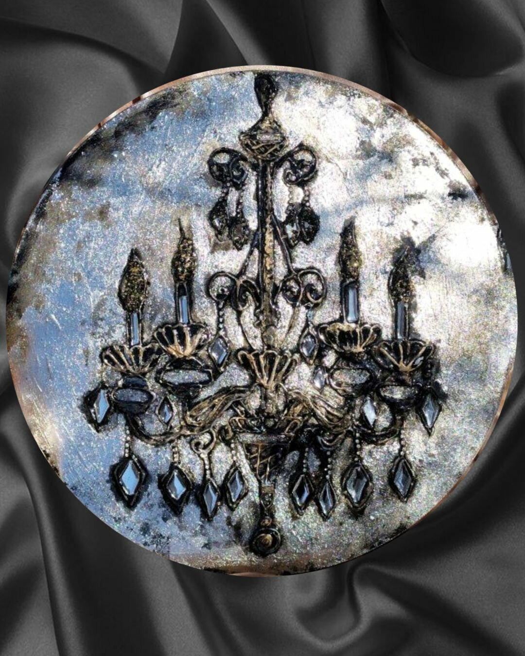 Картина "Люстра". ручная работа. Диаметр 50 см