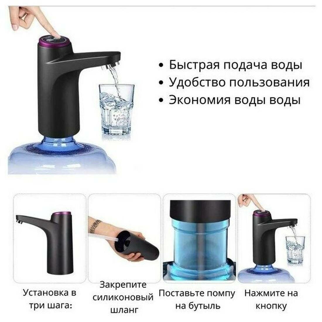 Автоматическая помпа для воды / помпа для воды / помпа для воды электрическая, черная