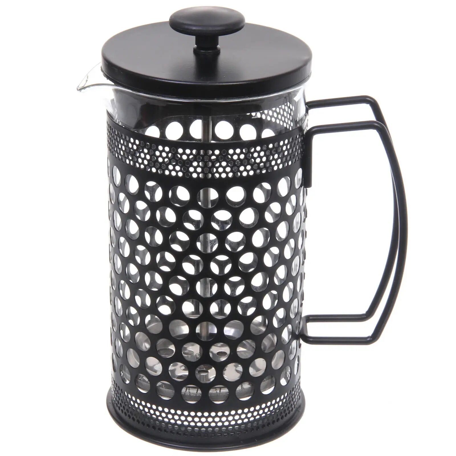 Френч-пресс 600мл «Armonia» горошек, черный, стекло и металл, для кофе и чая