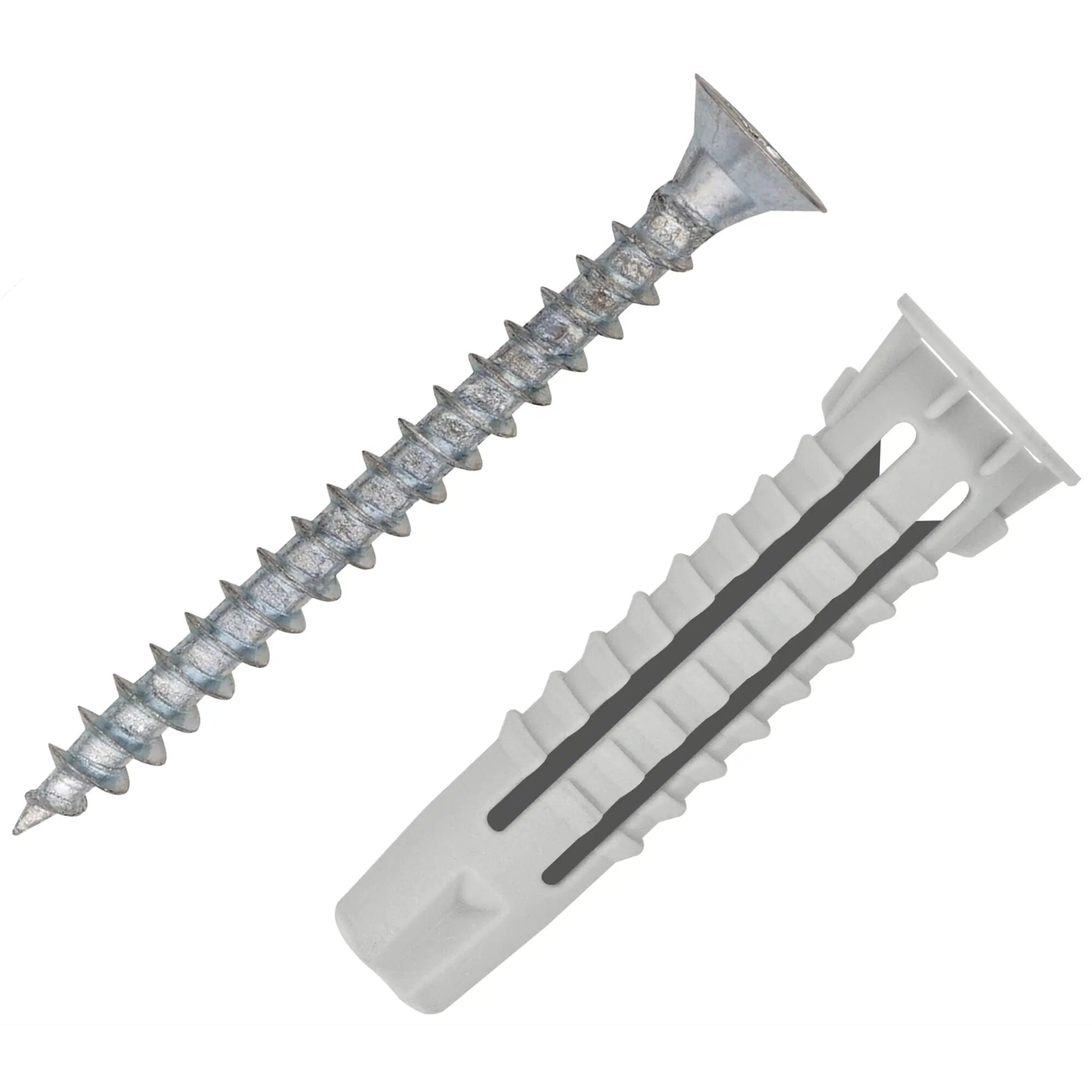 Дюбель универсальный потайной нейлон 6x30 мм набор 10 шт для крепежа в гипсокартоне