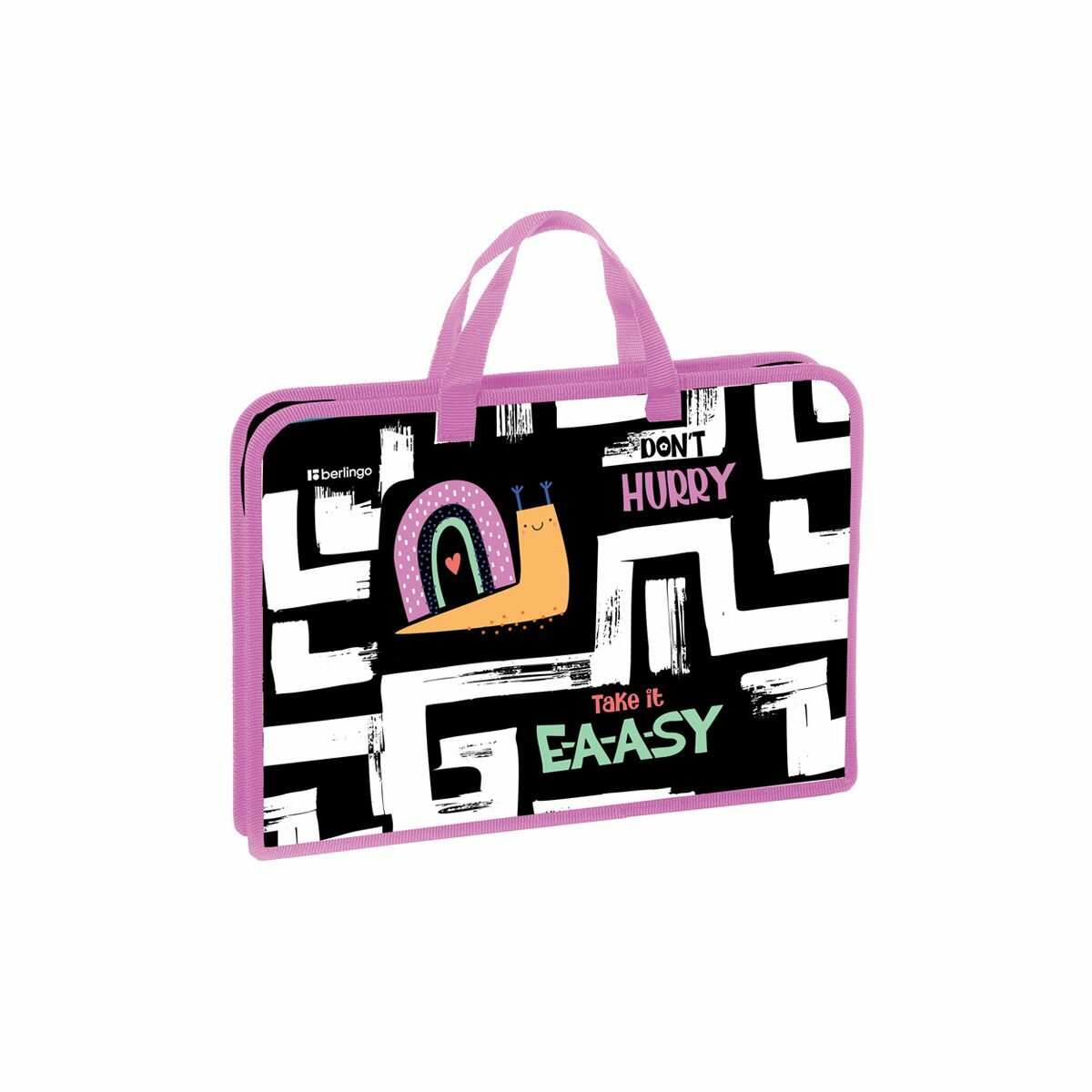 Папка с ручками А4 Berlingo "Snail", 340x245x40мм, пластик, на молнии (PTA44052)