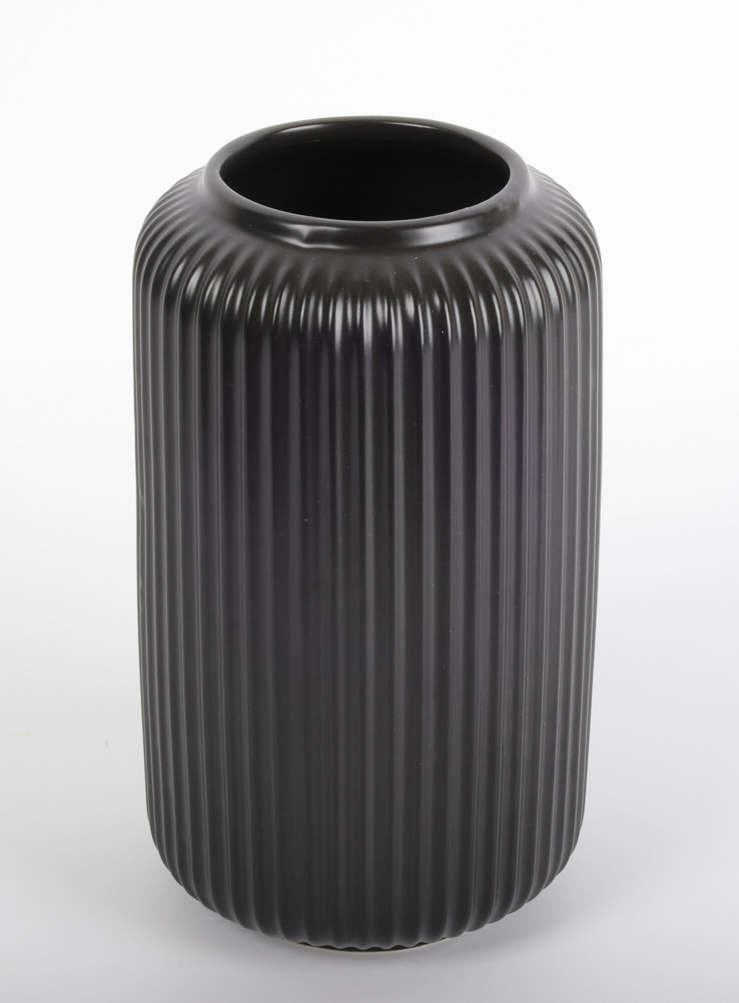 Ваза для цветов TODELIA "Лаверна", высота 22 см, керамическая, черная