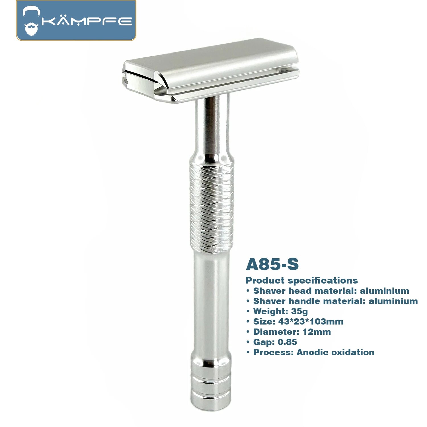 Бритва Kampfe A85 из алюминия A85-Silvery