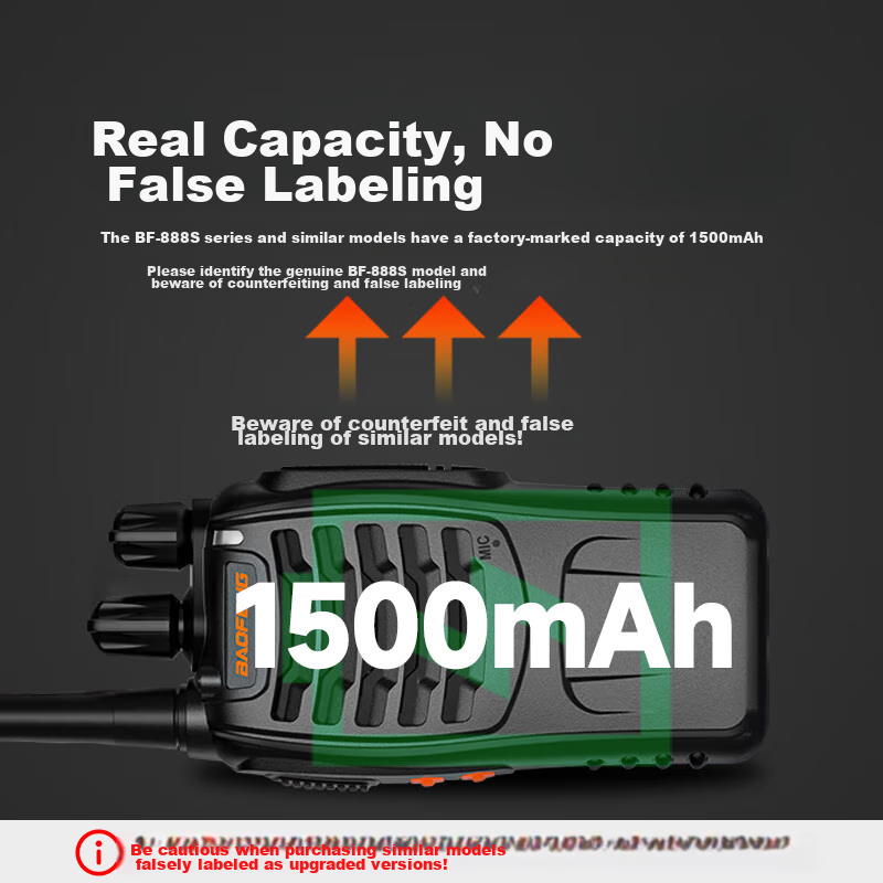 Baofeng BF-888S Walkie-Talkie [Two-Pack] Business Edition, Dual-Charging Upgraded Version, USB Direct Charging, Civilian And Commercial Office Outdoor High-Power Long-Range Handheld Radio