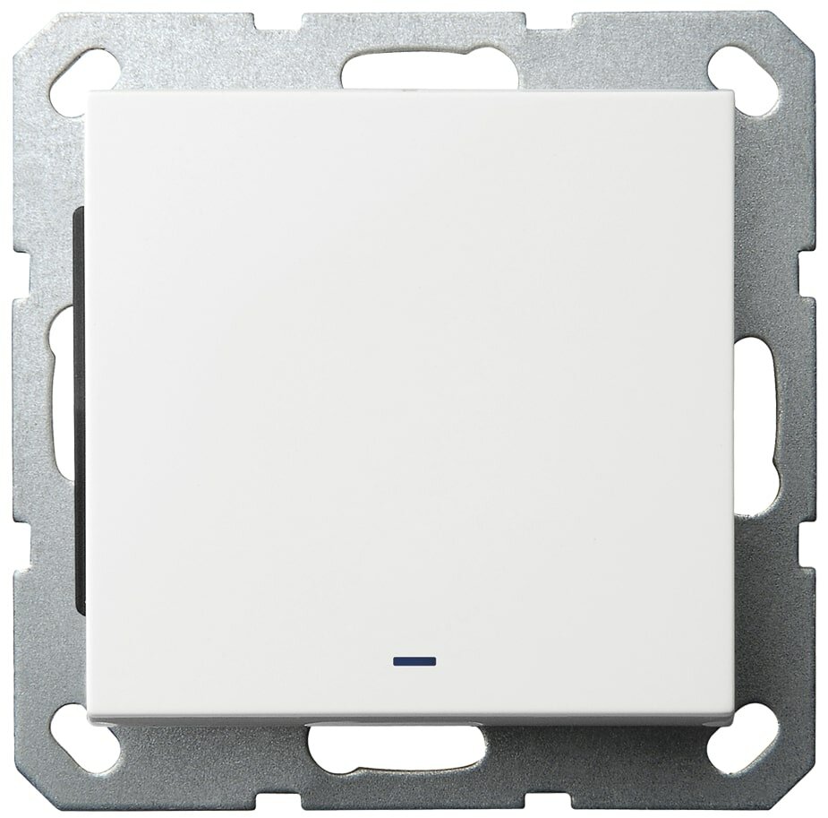 Jasmart G Белый глянцевый Выключатель 1-кл с подсветкой 10A 250V~, G3011NW