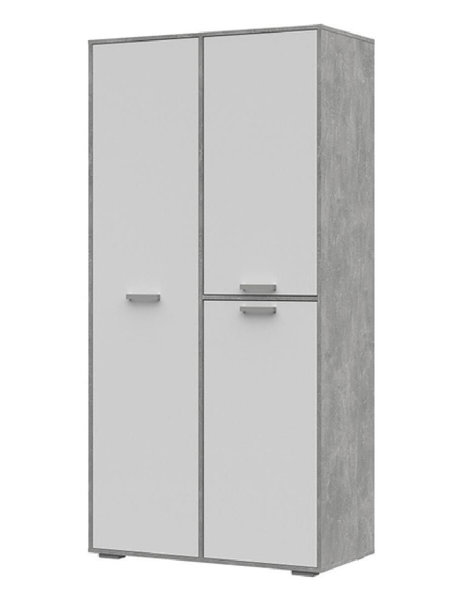 Шкаф Стендмебель Денвер ШК 01 белый / ателье светлое, 2020x504x1000