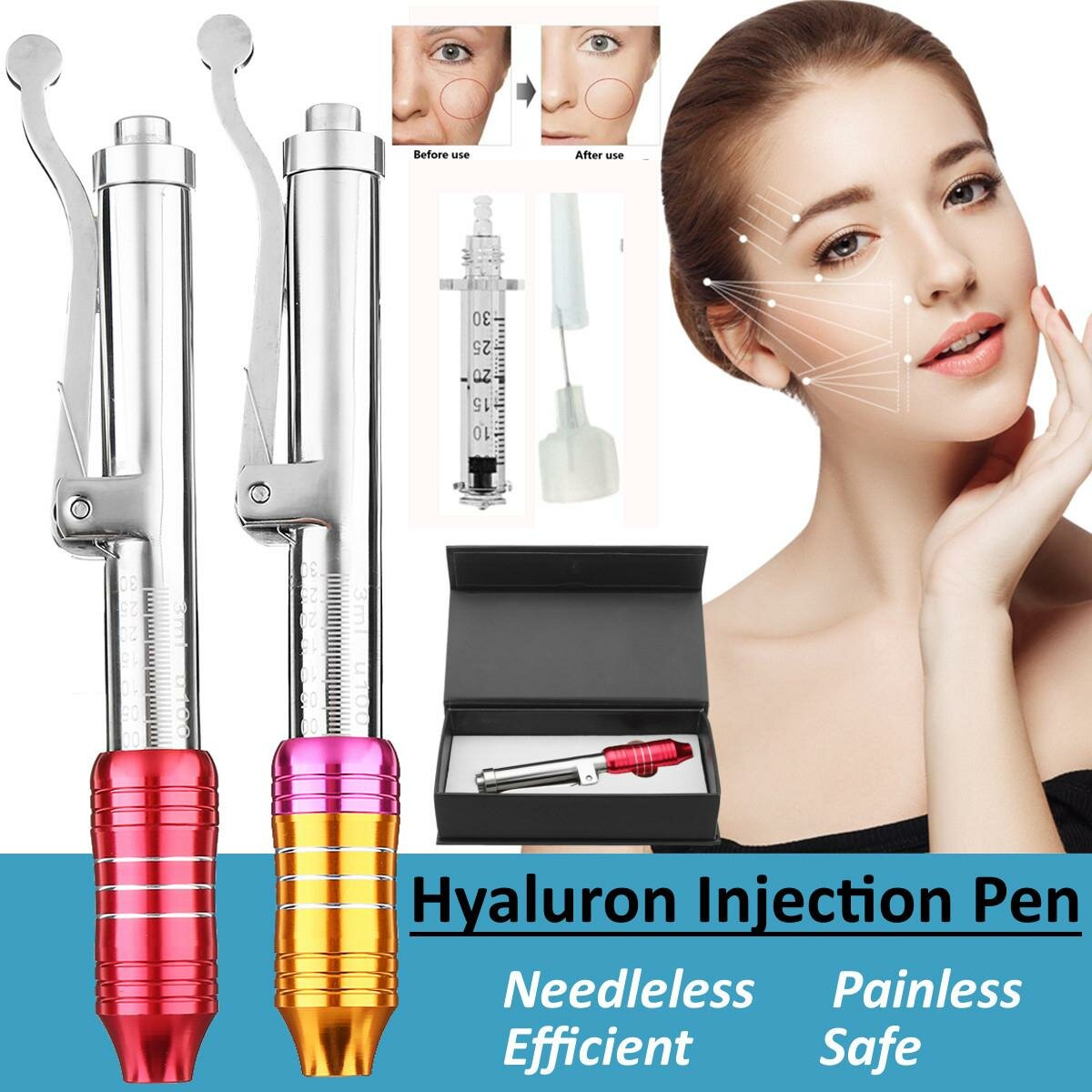 Purism Hyaluron Pen Неинвазивное удаление морщин Водный шприц Инъекционный распылитель