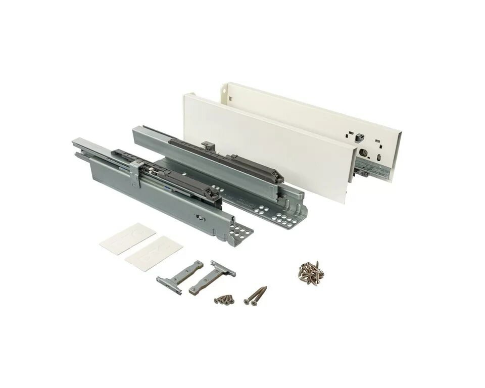 Комплект ящика Magic Star Plus длина 350 мм. высота 88 мм с доводчиком. белый 1 ком.