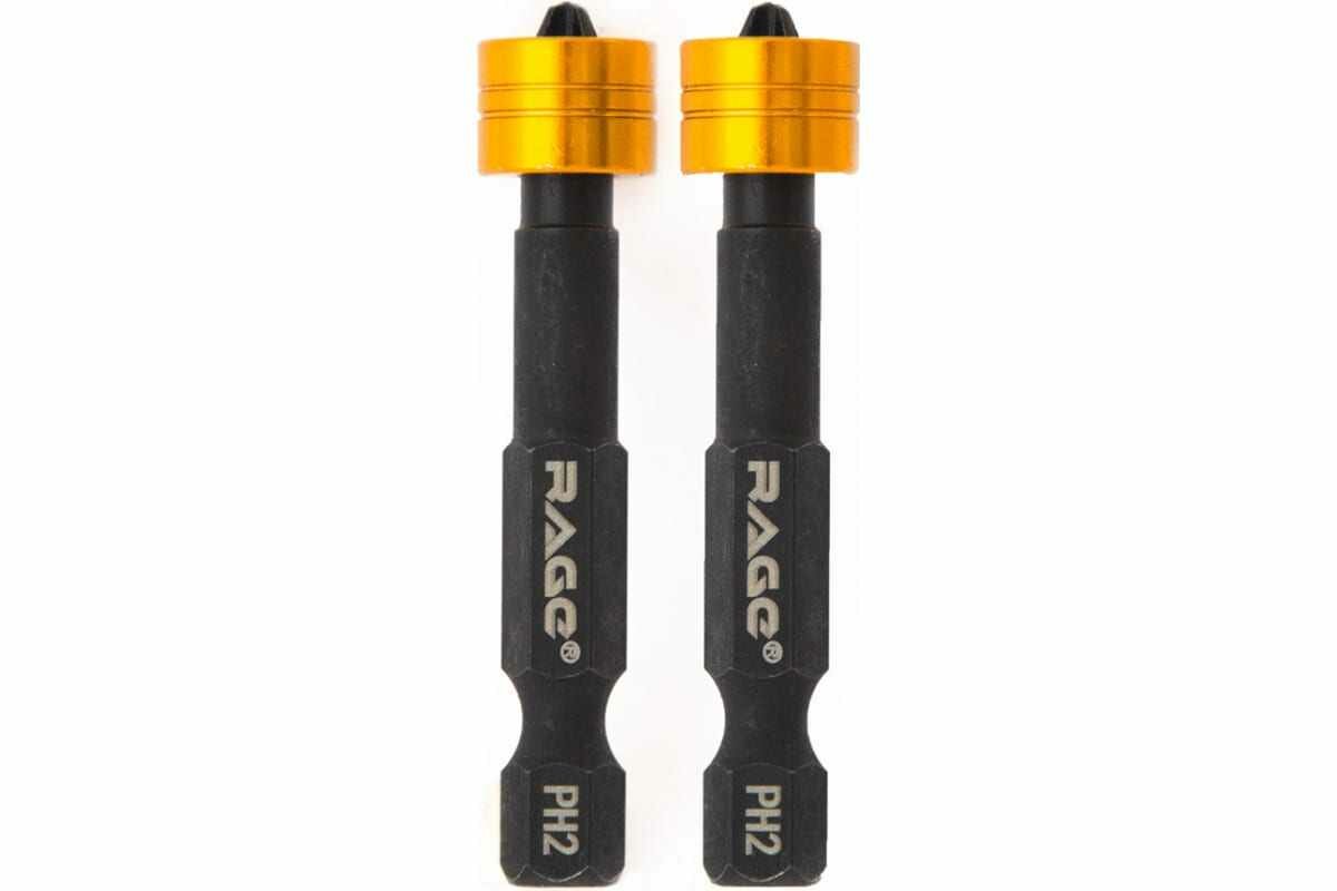 Биты магнитные с ограничителем (2 шт; PH2x50 мм; S2) RAGE by VIRA 554133