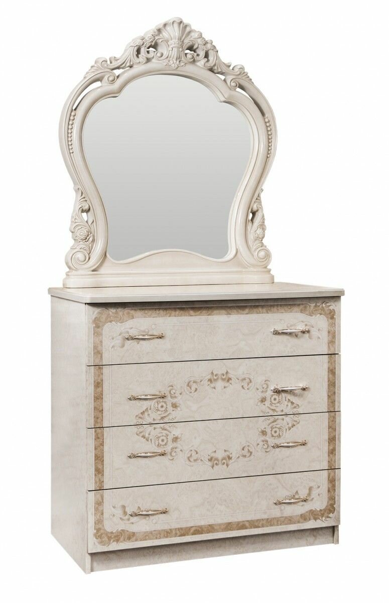 Комод Alba "Патрисия", с ящиками, ЛДСП, классический стиль, бежевый