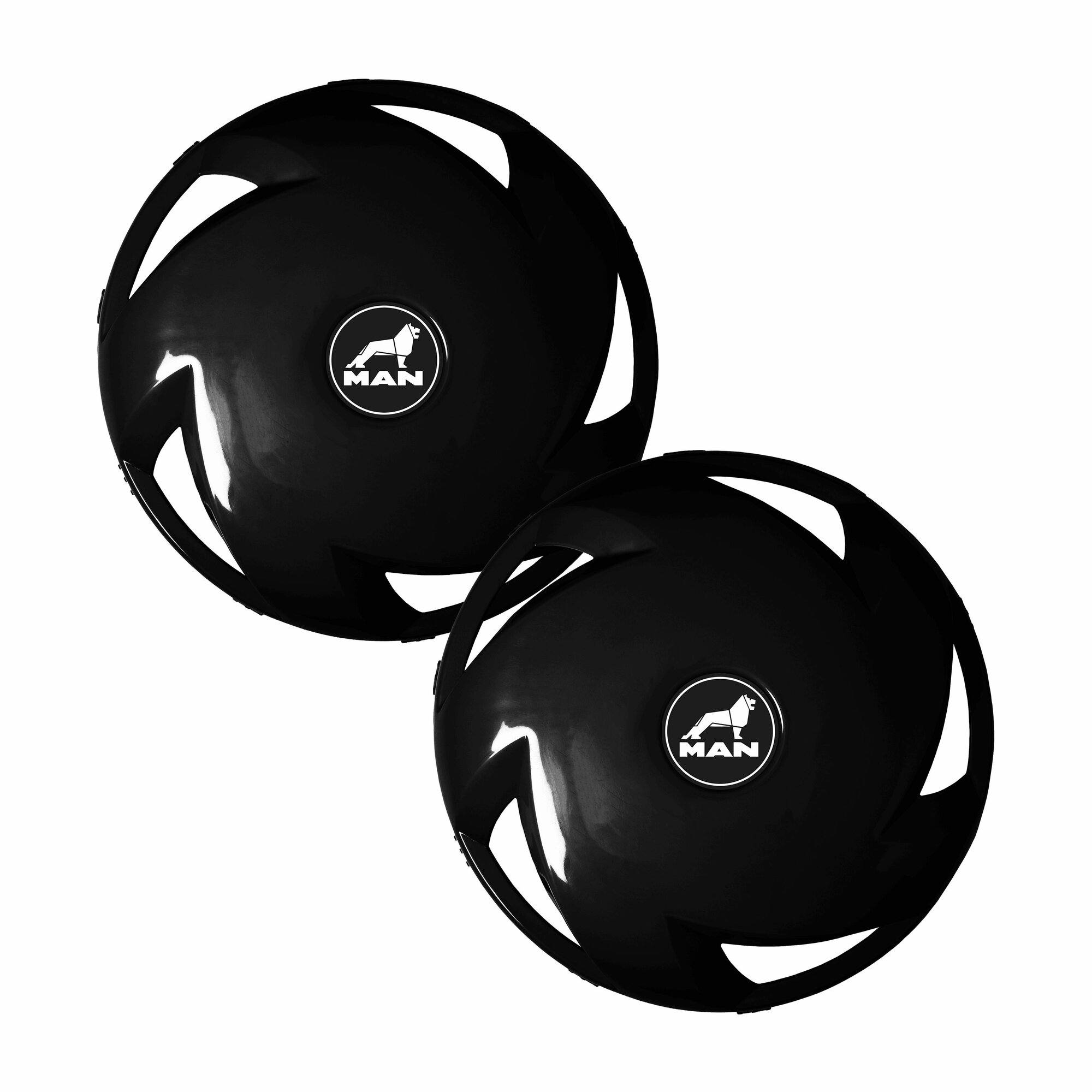 Колпаки R 22,5 "Вентиляторы" MAN передние черные - 2 шт