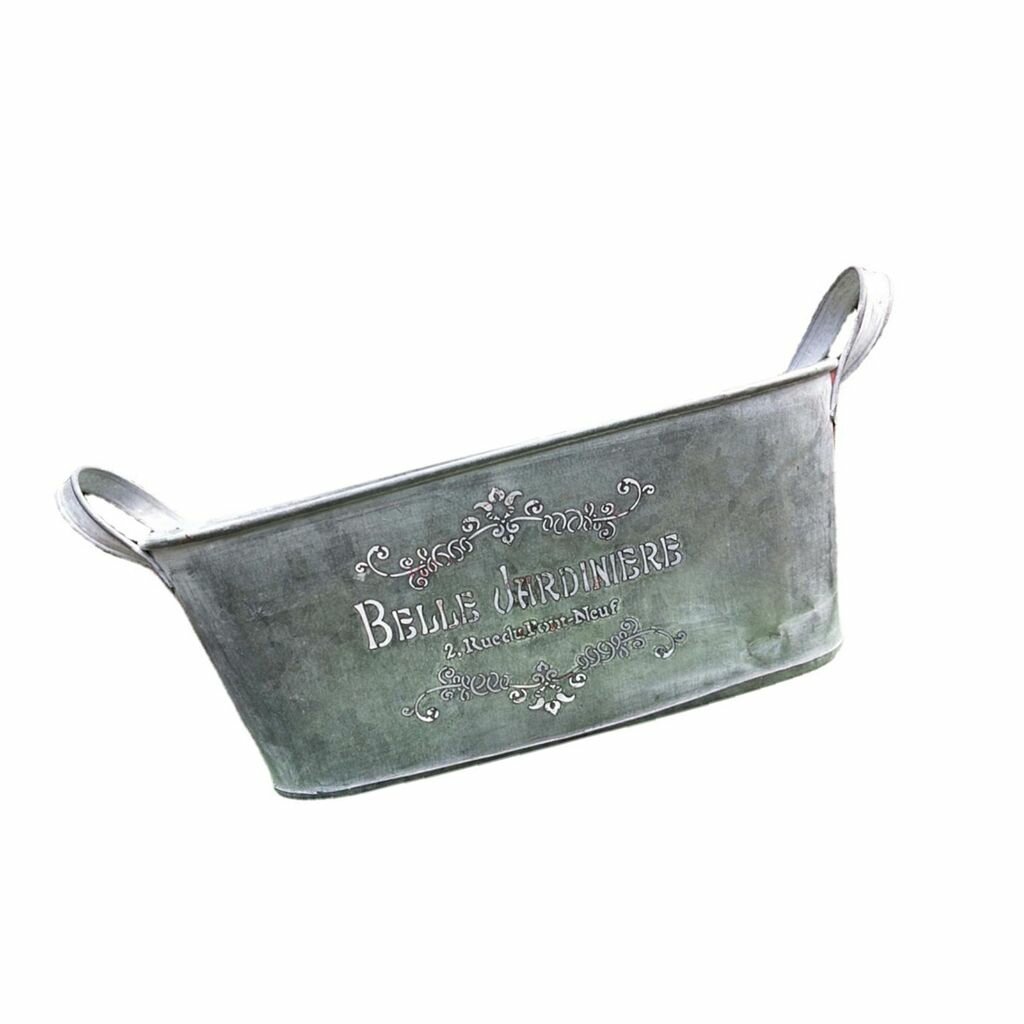 Кованое железное полое английское литерное бинауральное овальное жестяное ведро, декоративный набор в раковине