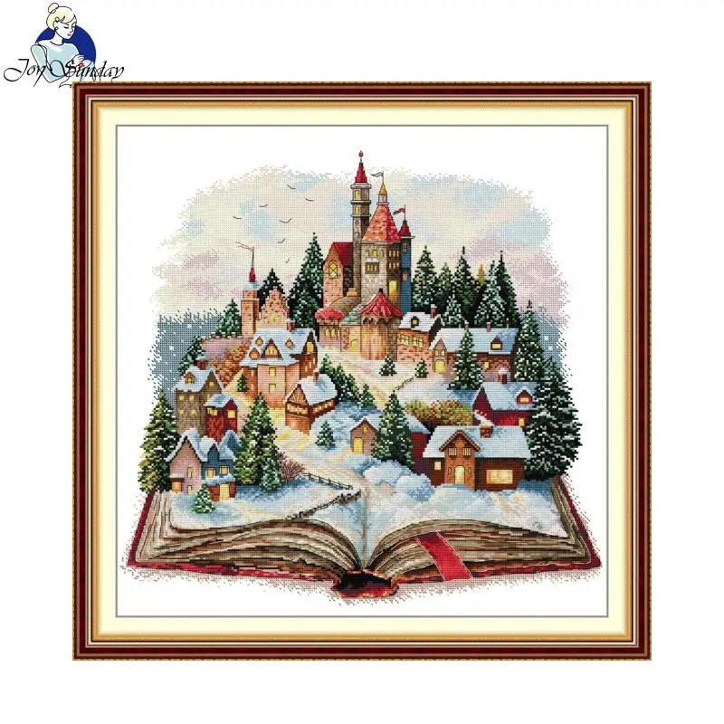 Набор для вышивания крестом Joy Sunday Волшебный замок 14CT
