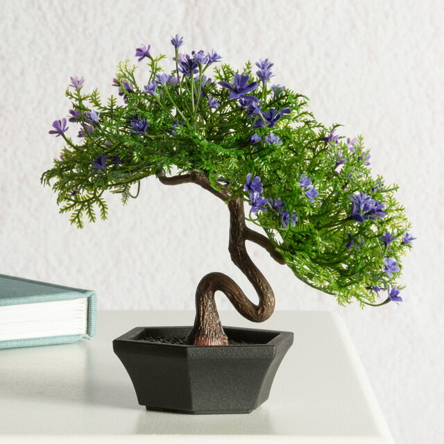 Искусственный Бонсай Хинаока 14 см фиолетовый, Summer Deco, 5010113