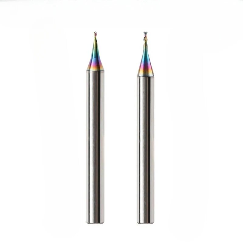 Мини-фреза HRC56 Aluminum DLC, D0.5x4x50 мм, 2-зубая