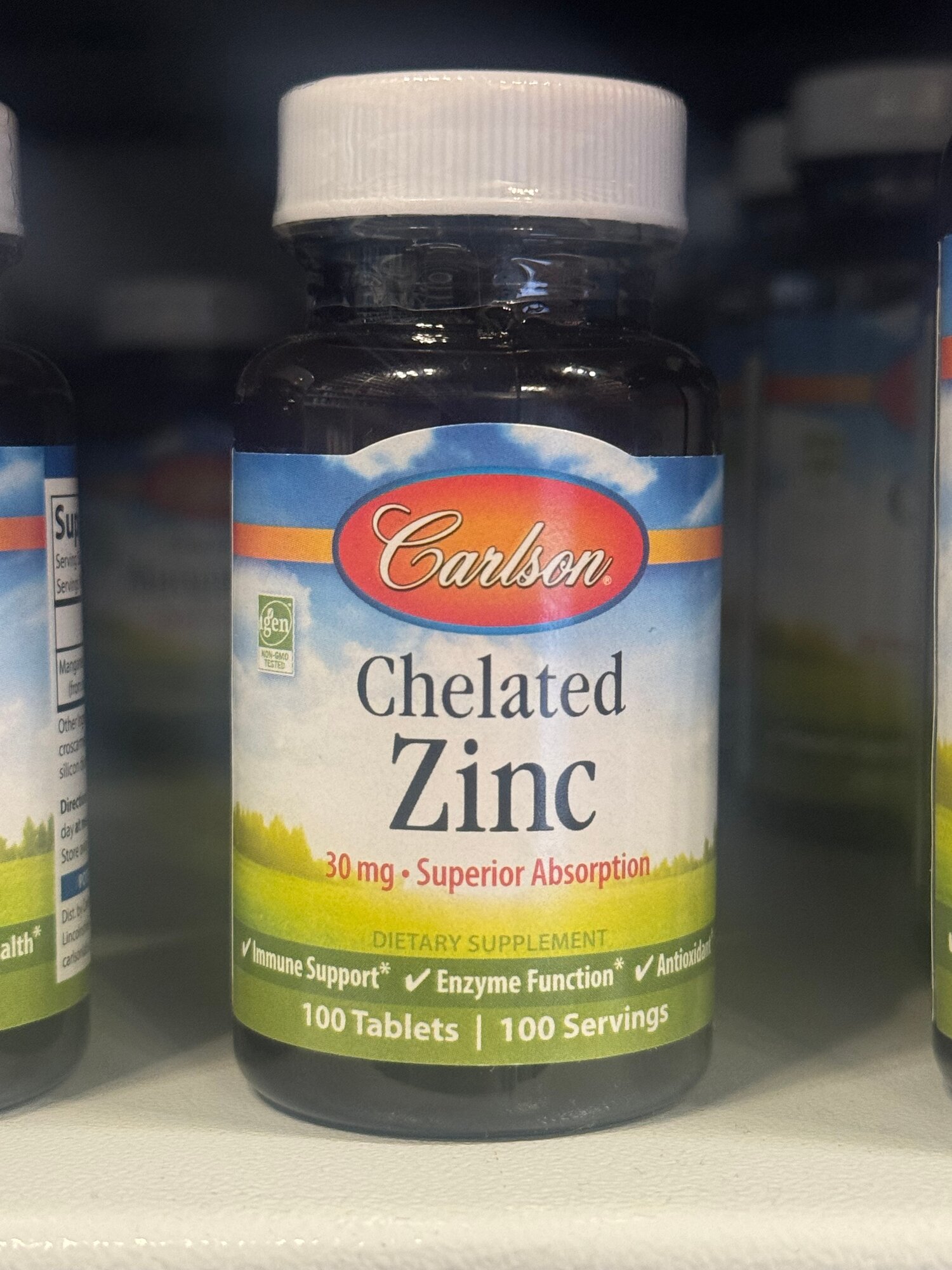 Carlson Labs Chelated Zinc 30 mg - Хелатный цинк, 100 таблеток
