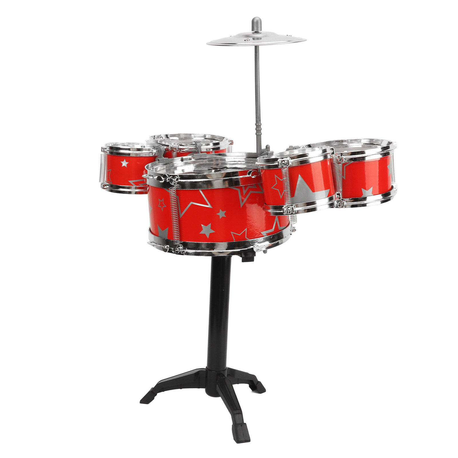 Набор джазовых барабанов для малышей, координация рук и глаз, высокая безопасность, прочный АБС-пластик, простая сборка, детская барабанная установка для семейного образования, красный