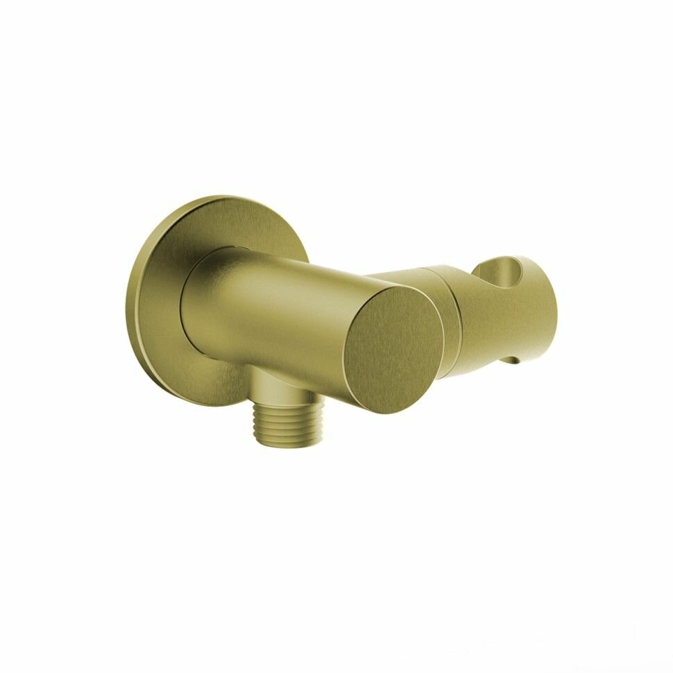 Вывод для воды PAINI 50PJ480TT круглый, с держателем дл лейки, брашированное золото PVD