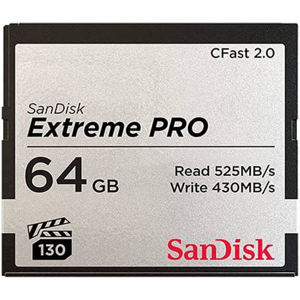 Карта памяти SanDisk 64GB Extreme PRO CFast 2.0 Memory Card (SDCFSP-064G-G46D)