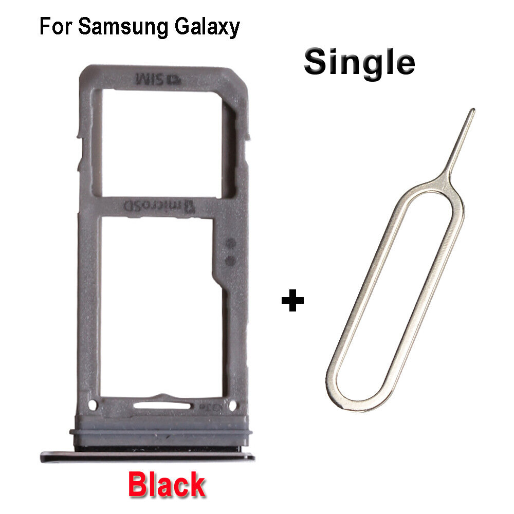 Samsung S8 Plus однокартовый картридер с SD-слотом, черный цвет, в комплекте с инструментом для извлечения SIM-карты