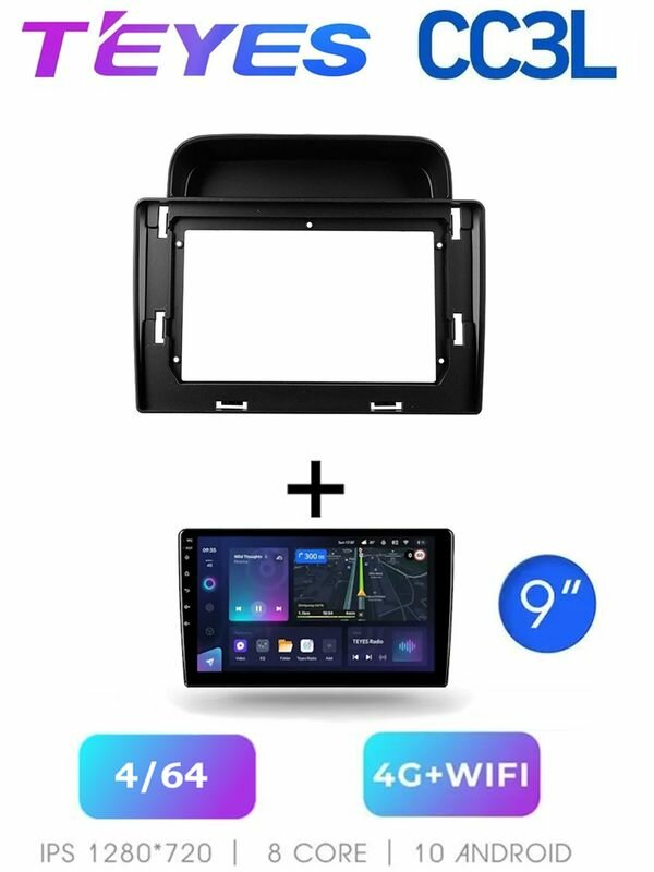 Магнитола 9" Teyes CC3L 4/64 Gb Lexus LX470 J100 1998-2003 F2