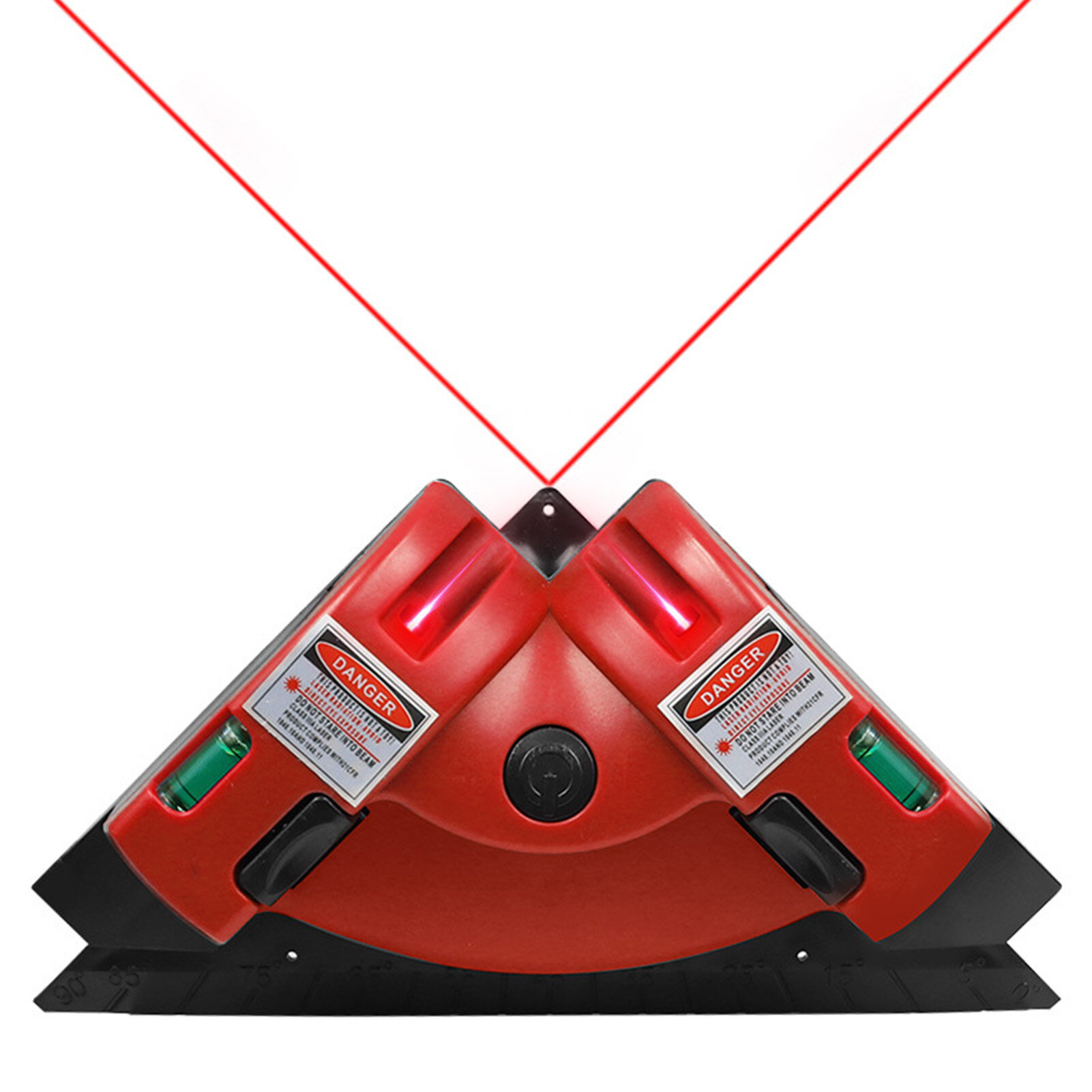 Лазерный проекционный уровень с прямым углом, встроенный в пластиковый корпус, инфракрасная горизонтальная и вертикальная линия для плитки, красный