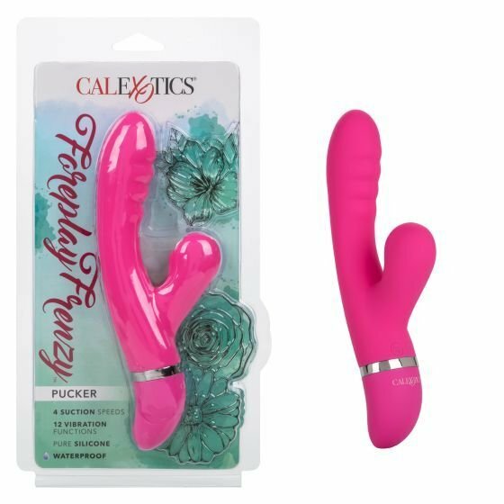 Вибратор-кролик California Exotic Foreplay Frenzy, с вакуумной стимуляцией и вибрацией
