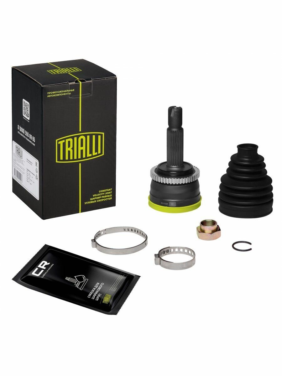 ШРУС для а/м Hyundai Solaris (10-)/Kia Rio (11-) 1.4i/1.6i (кольцо ABS) (наруж.) (GO 073229), TRIALLI GO073229