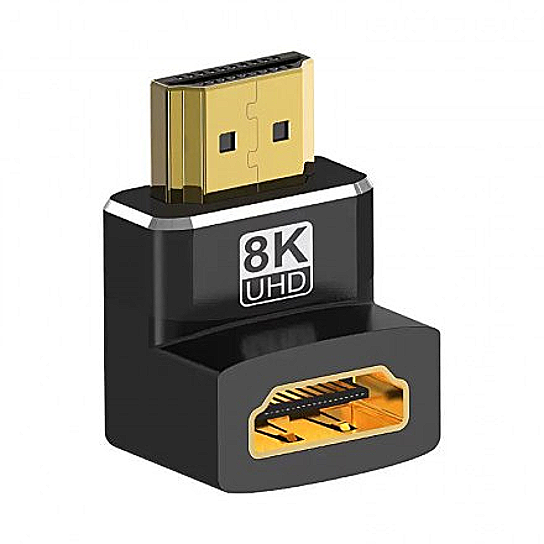 Адаптер угловой KS-Is KS-904, HDMI 2.1, угловой, вертикальный вниз, позолоченные контакты