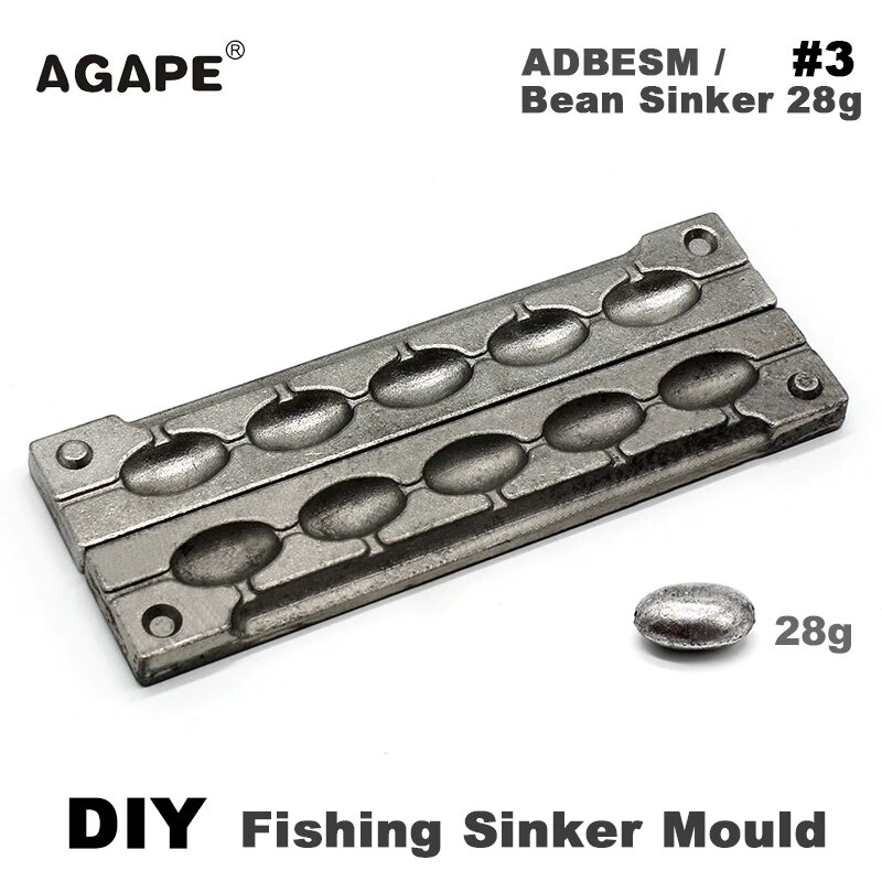 Форма для грузил Agape DIY ADBESM/#3 из цинкового сплава