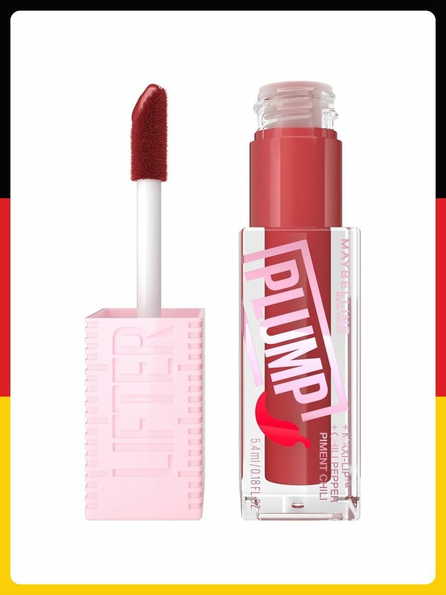 Блеск для губ Maybelline New York Lifter Plump 006 Hot Chili, 5 мл