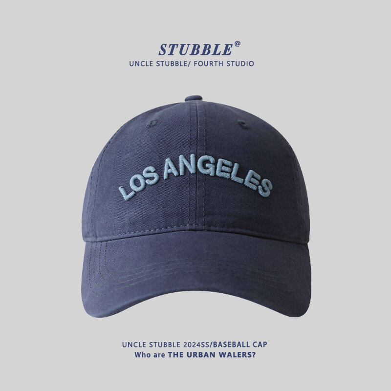 2024 новый стиль бейсболки оригинальный дизайн корейская вышивка букв мягкий верх шляпа модный бренд загнутые поля кепка для пары утиный нос