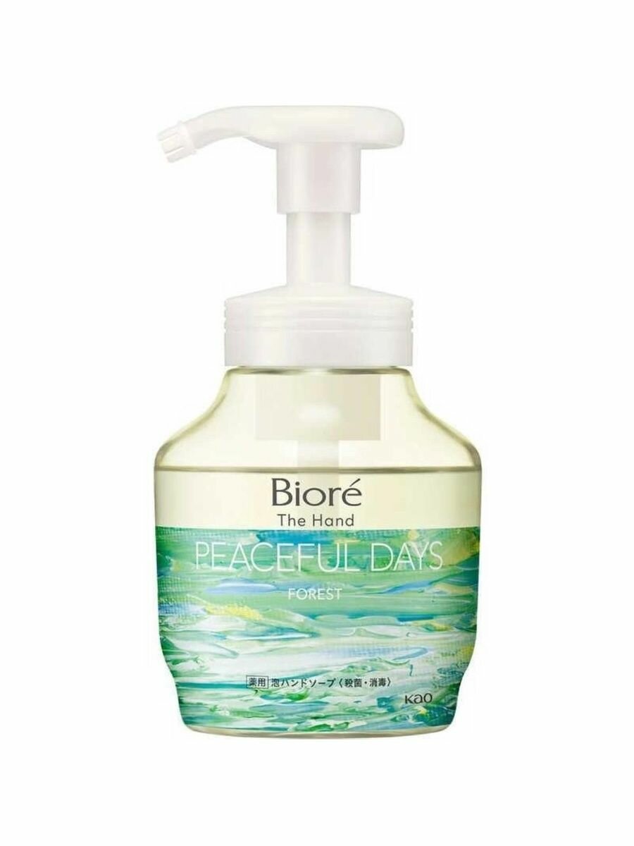 KAO Жидкое мыло-пенка для рук Biore the Hand с гиалуроновой кислотой и ароматом тихого леса, 280мл.