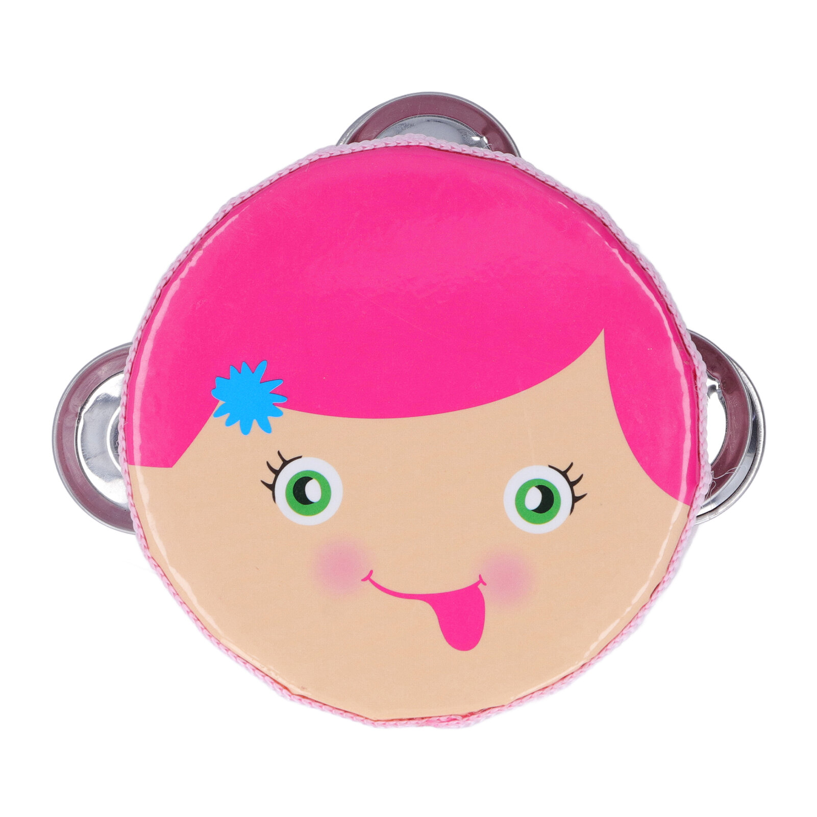 Универсальный ударный инструмент, 4-дюймовый красочный ударный тамбурин, музыкальный учебный инструмент с 3 парами металлических колокольчиков, для девочек.