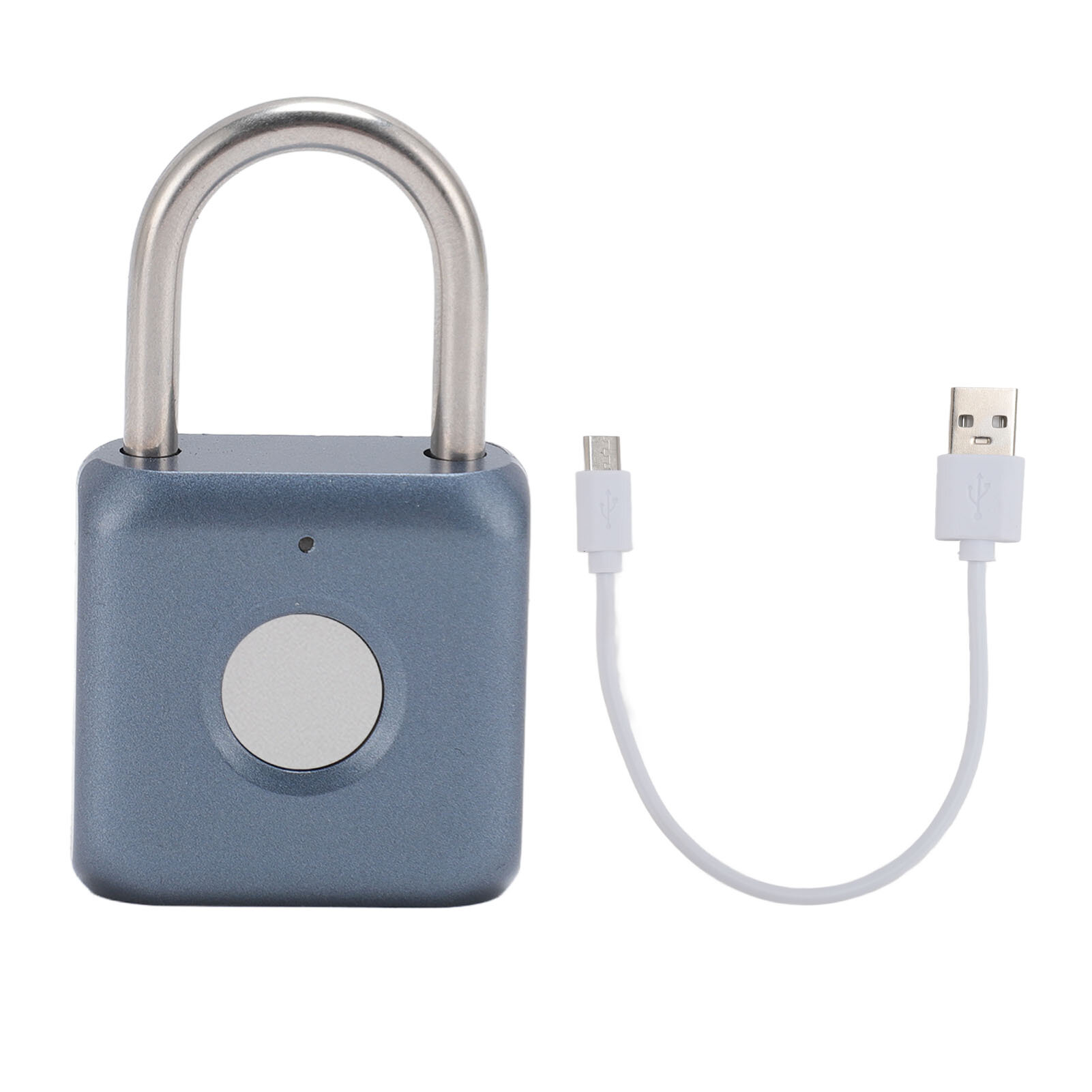 Замок с дактилоскопическим сканером, USB-зарядкой, водонепроницаемый, умный навесной замок с биометрическим доступом без ключа для спортзала, спорта, велосипеда, школы