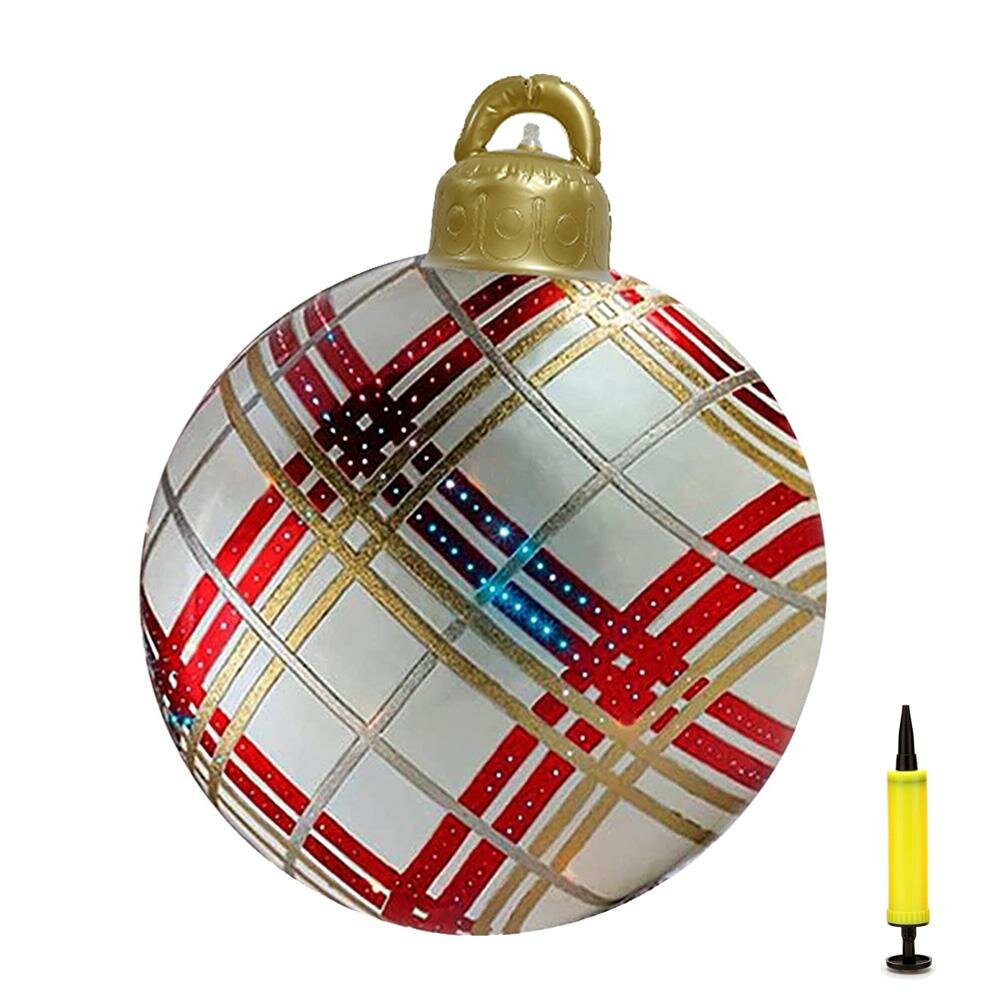 23.6 Inch Christmas Ball Indoor Outdoor Crafts Decoration PVC Inflatable Family Holiday Party