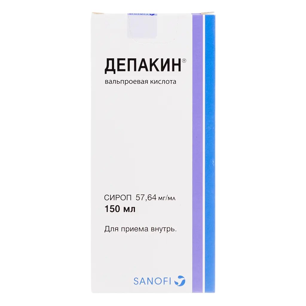 Депакин сироп 57,64 мг/мл фл 150 мл