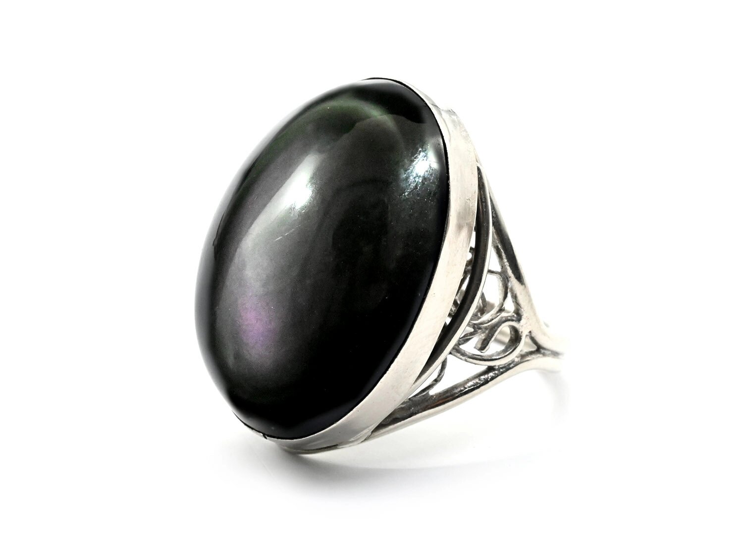 Кольцо, обсидиан