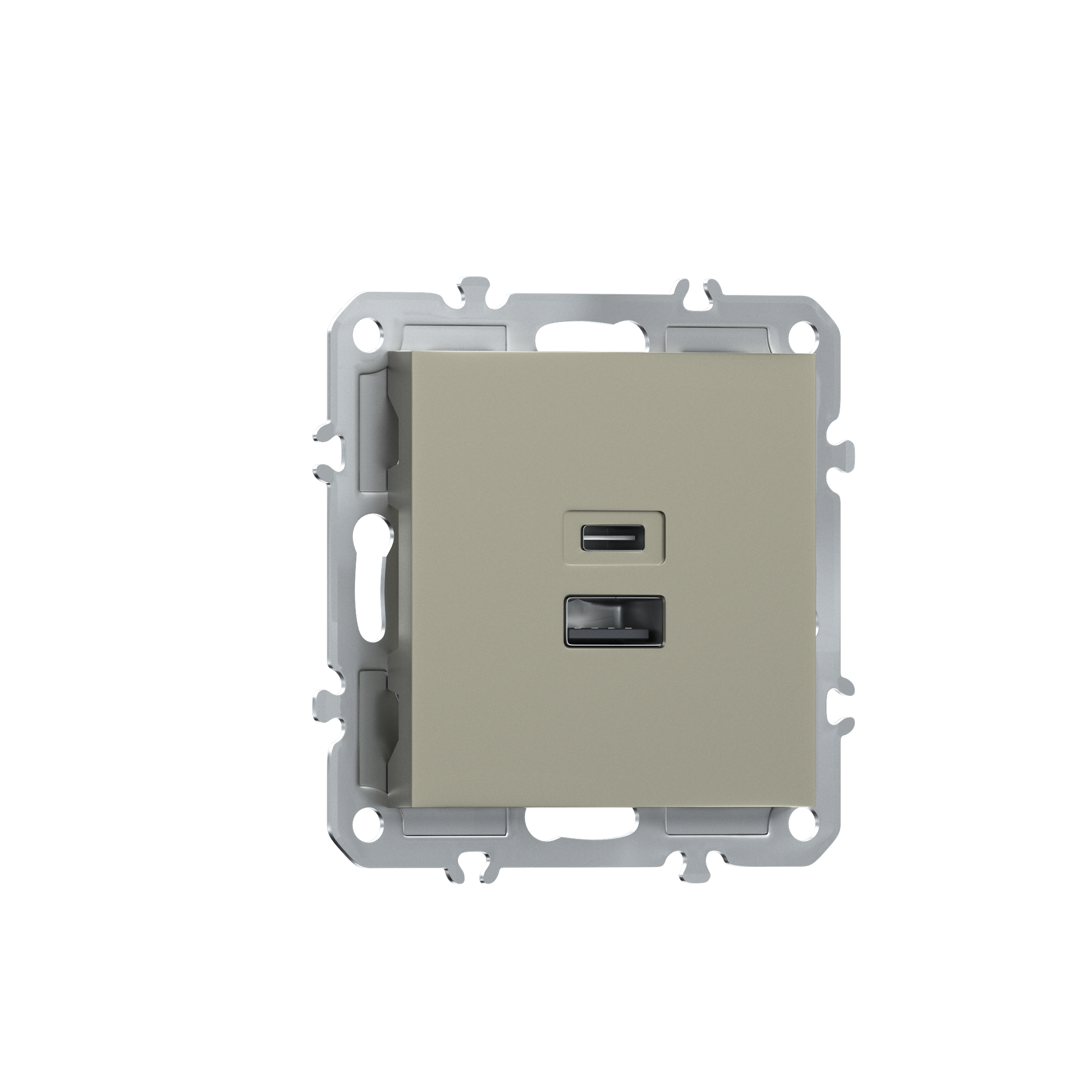 USB-зарядка типа A+С 3100мA 12Вт, цвет шампань, серия A07, Donel