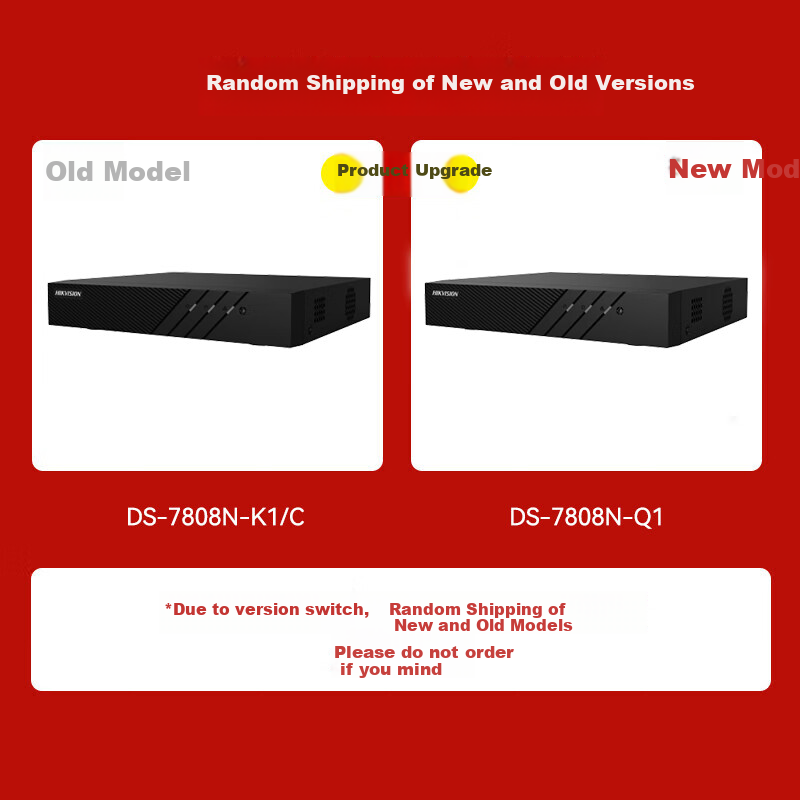 HIKVISION Hikvision Network Surveillance DVR 8 Channels Support 8TB Hard Drive H.265 Encoding 1080P Decoding High Definition 7808N-Q1