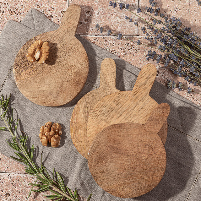 Доска для подачи закусок Либретто 15 см, 4 шт, круглая, Boltze, 2040389-2