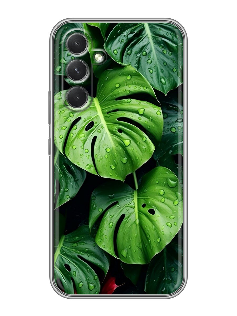 Чехол для Samsung Galaxy A54 5G с принтом Листья (Самсунг Галакси А54 5G)