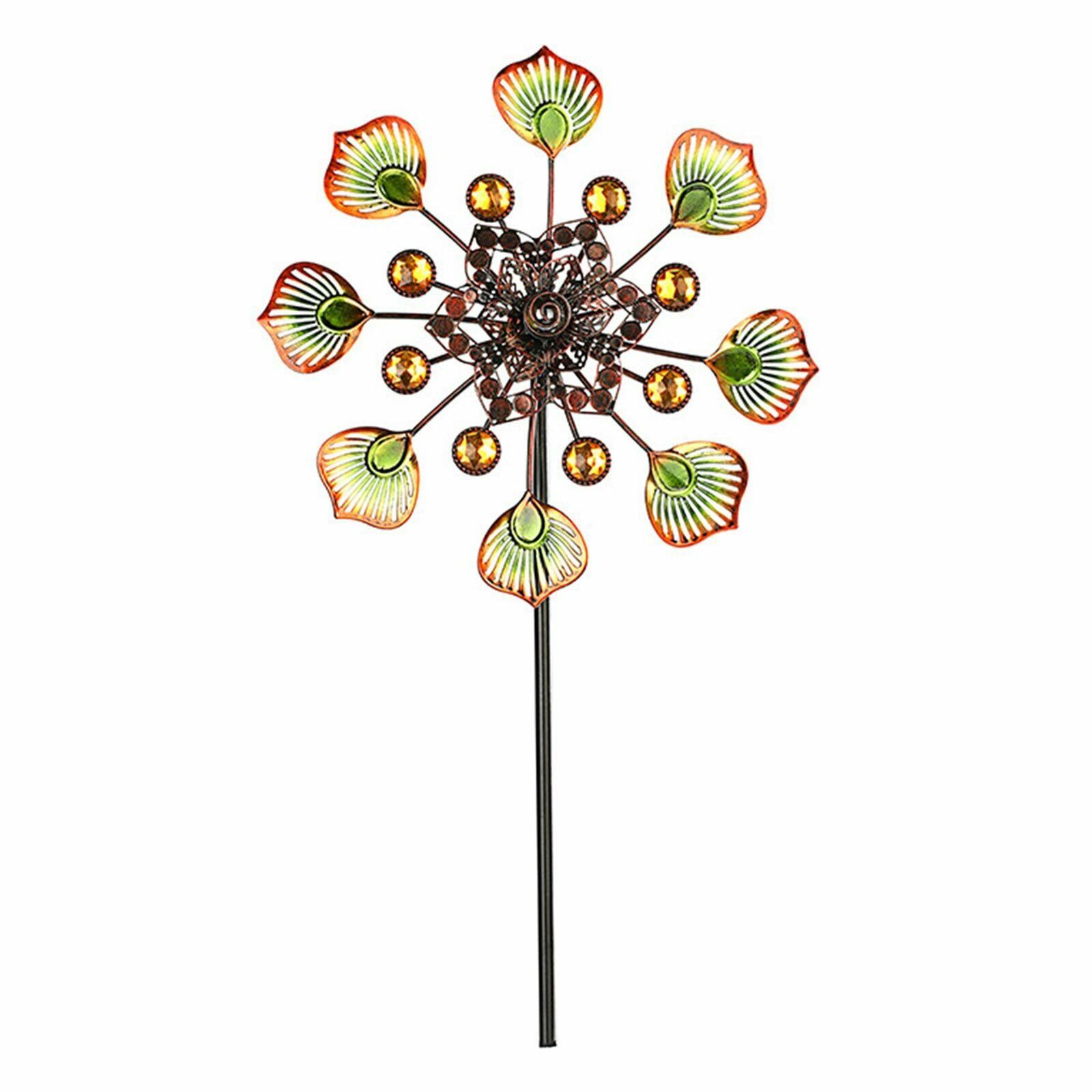 Металлическая ветряная мельница для сада 90 см с плавным вращением, стильное украшение для двора и участка